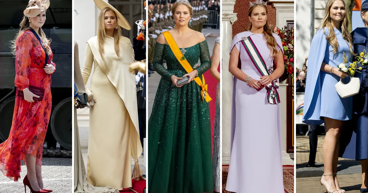 Op een rij: álle outfits van prinses Amalia van 2025 - Blauw Bloed