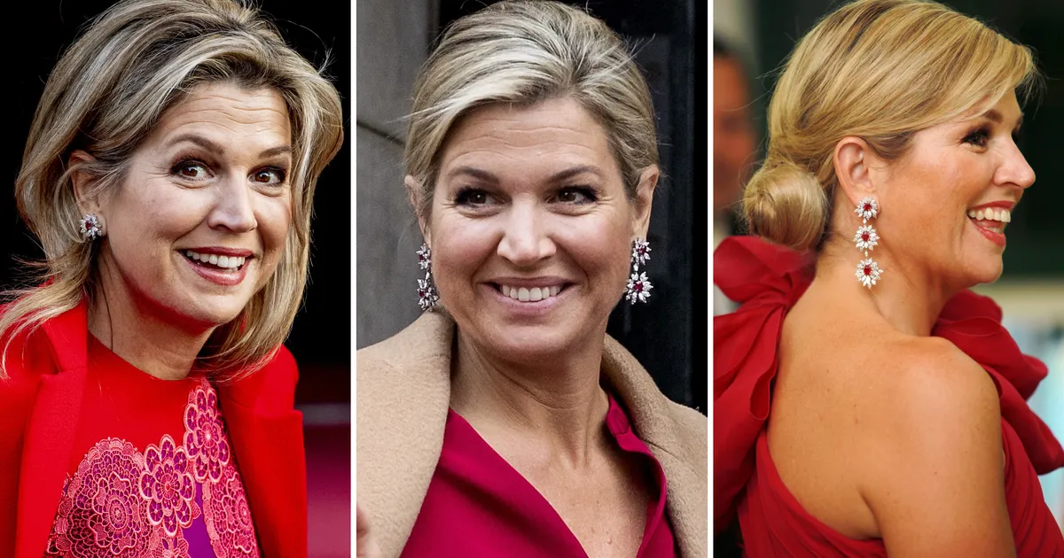 Dit zijn de robijnen bloemoorbellen van koningin Máxima - Blauw Bloed