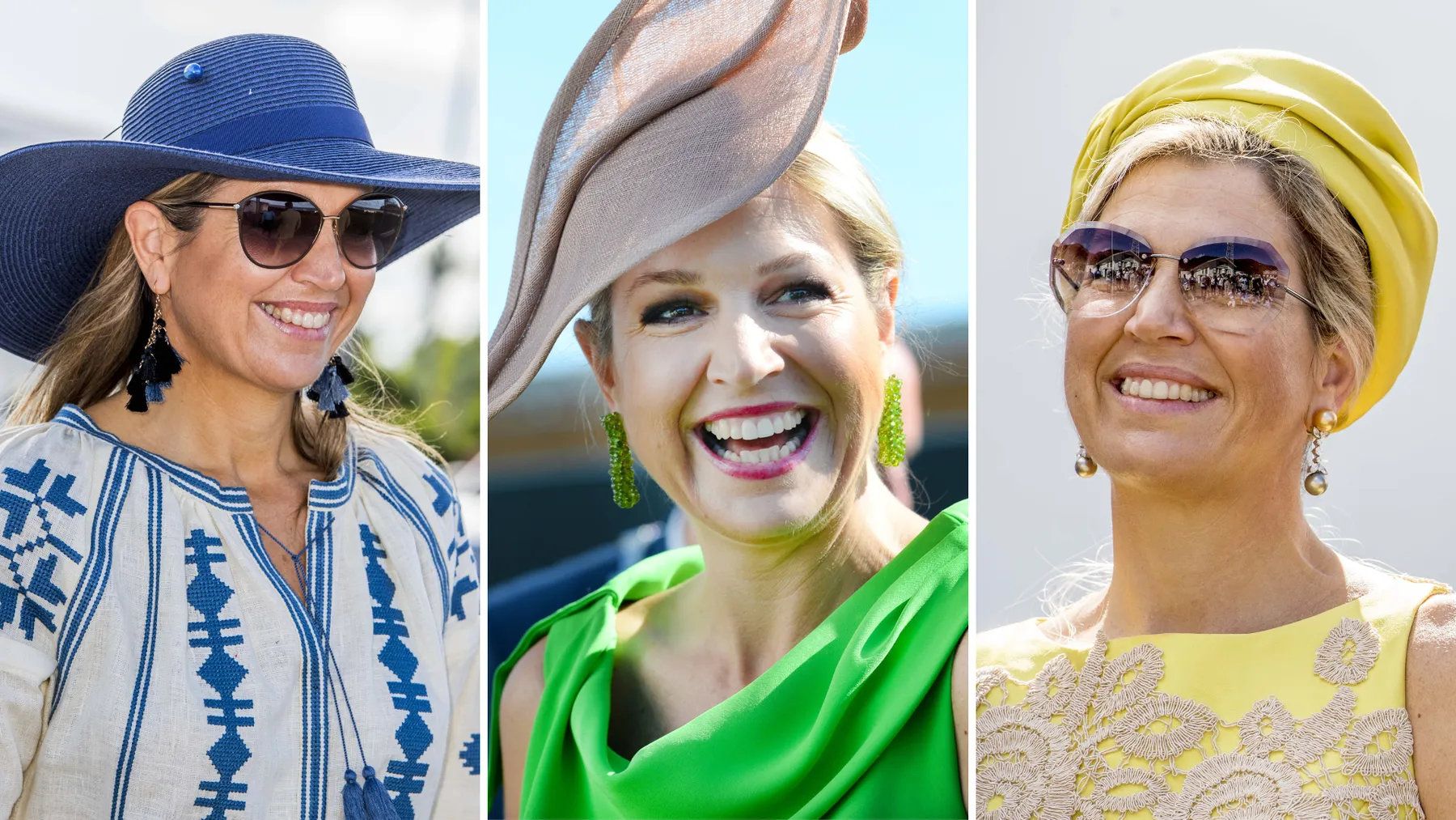 Máxima's zomermode: zwierige jurken en felle kleuren - Blauw Bloed